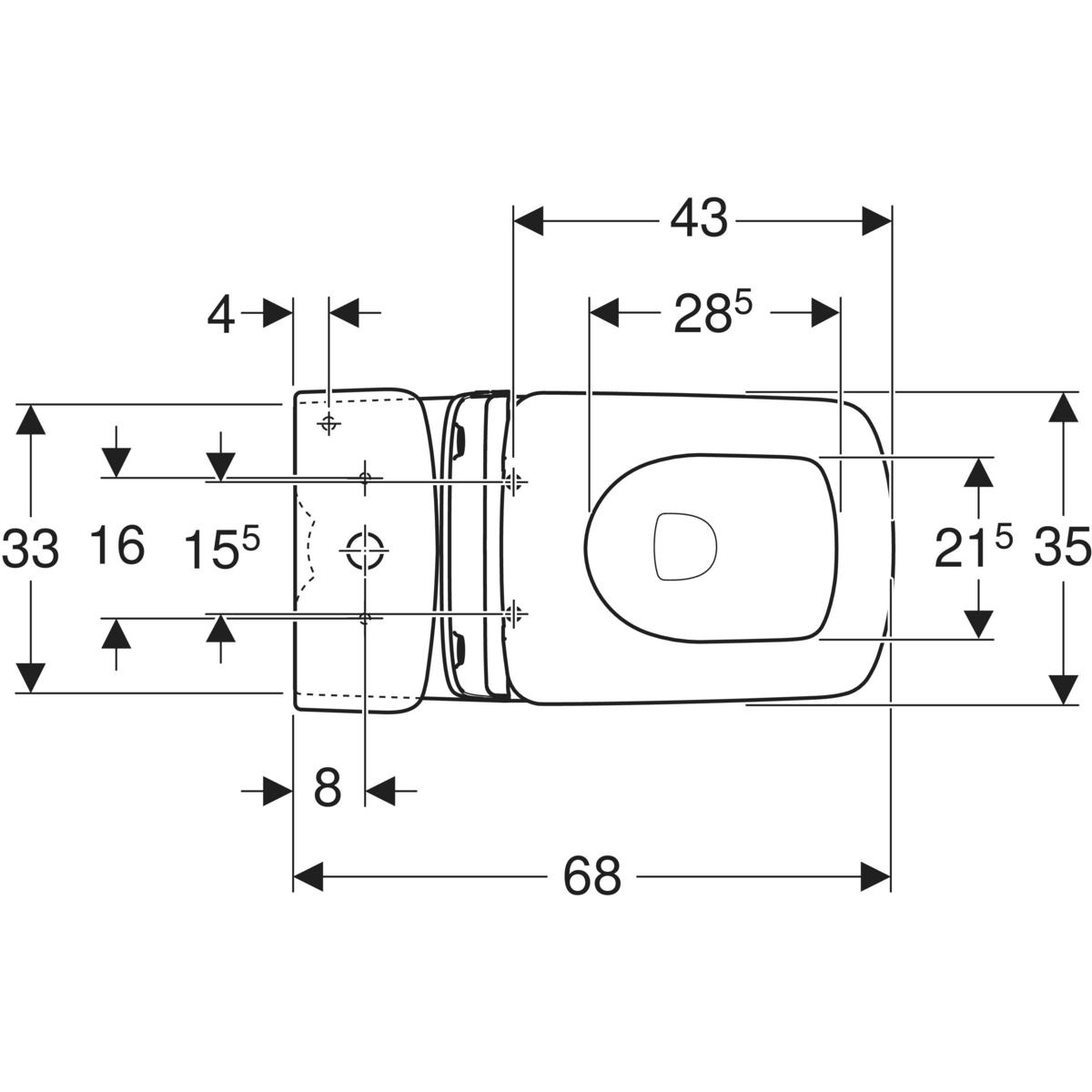 Комплект підлогового унітазу зі змивним бачком зовнішнього монтажу ...